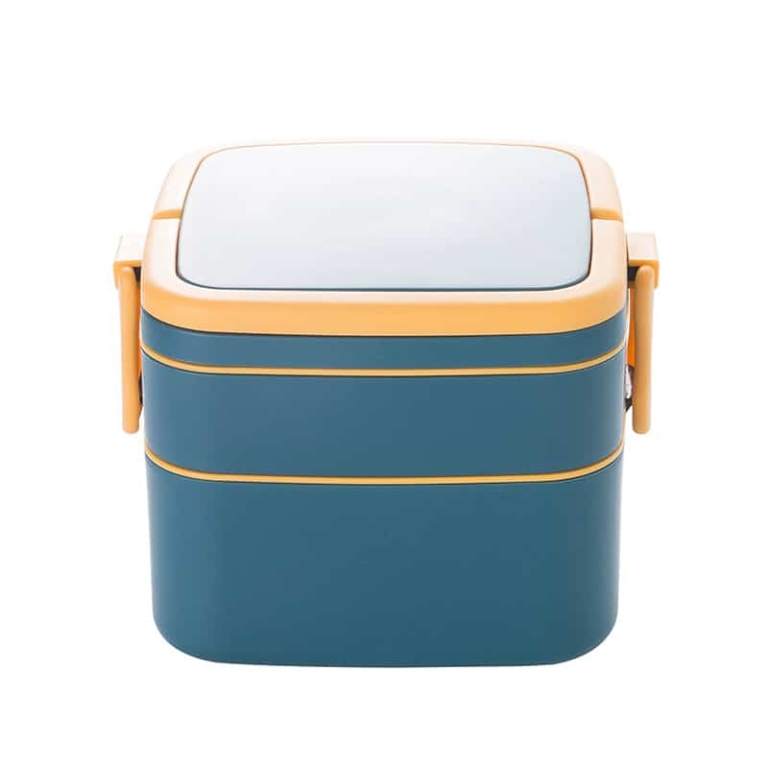 Petite Boîte Cube Plastique Double-étage Blanche - Gadgets de Cuisine
