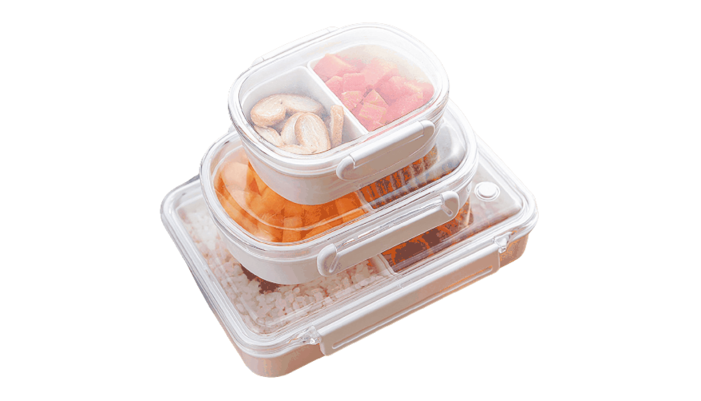 Récipient Plastique Compartimentée avec Couvercle transparent - Gadgets ...