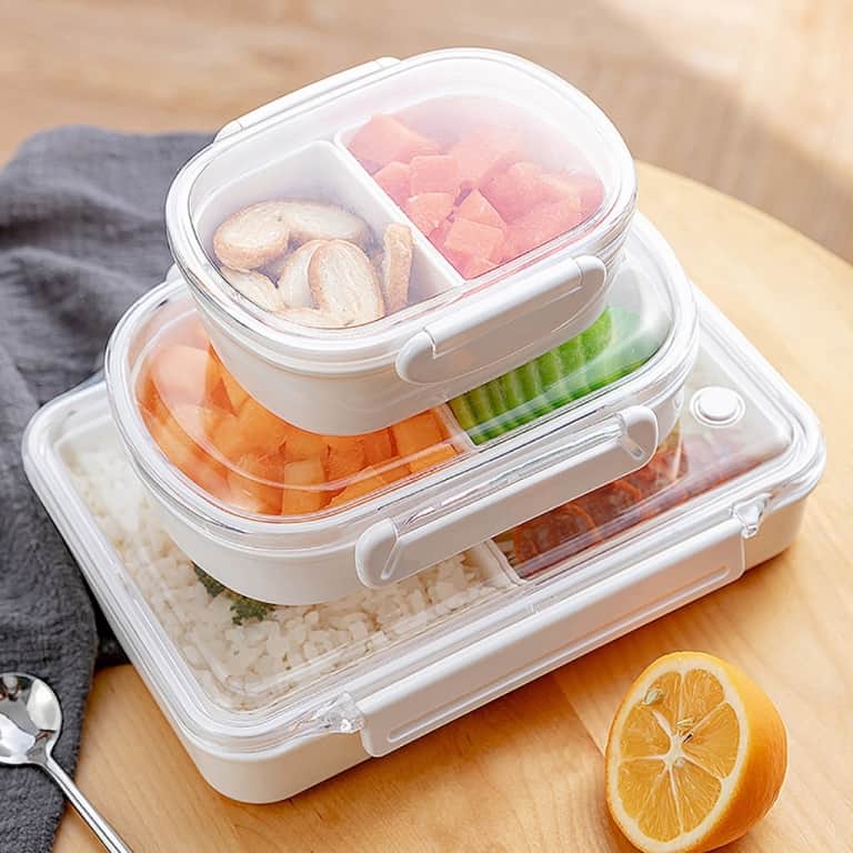 Récipient Plastique Compartimentée avec Couvercle transparent - Gadgets ...
