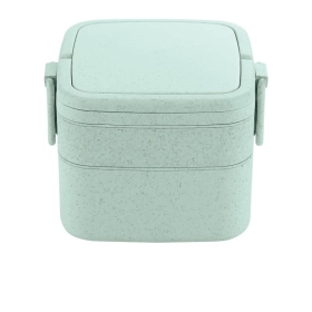 Lunch Box en Fibre de blé Double-étage avec Poignée Verte - Gadgets de ...
