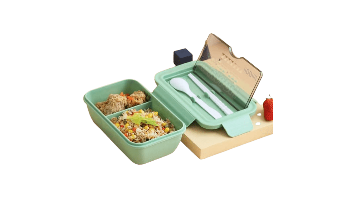 Lunch Box Chinoise Verte Double-compartiment Compatible Micro-ondes ...